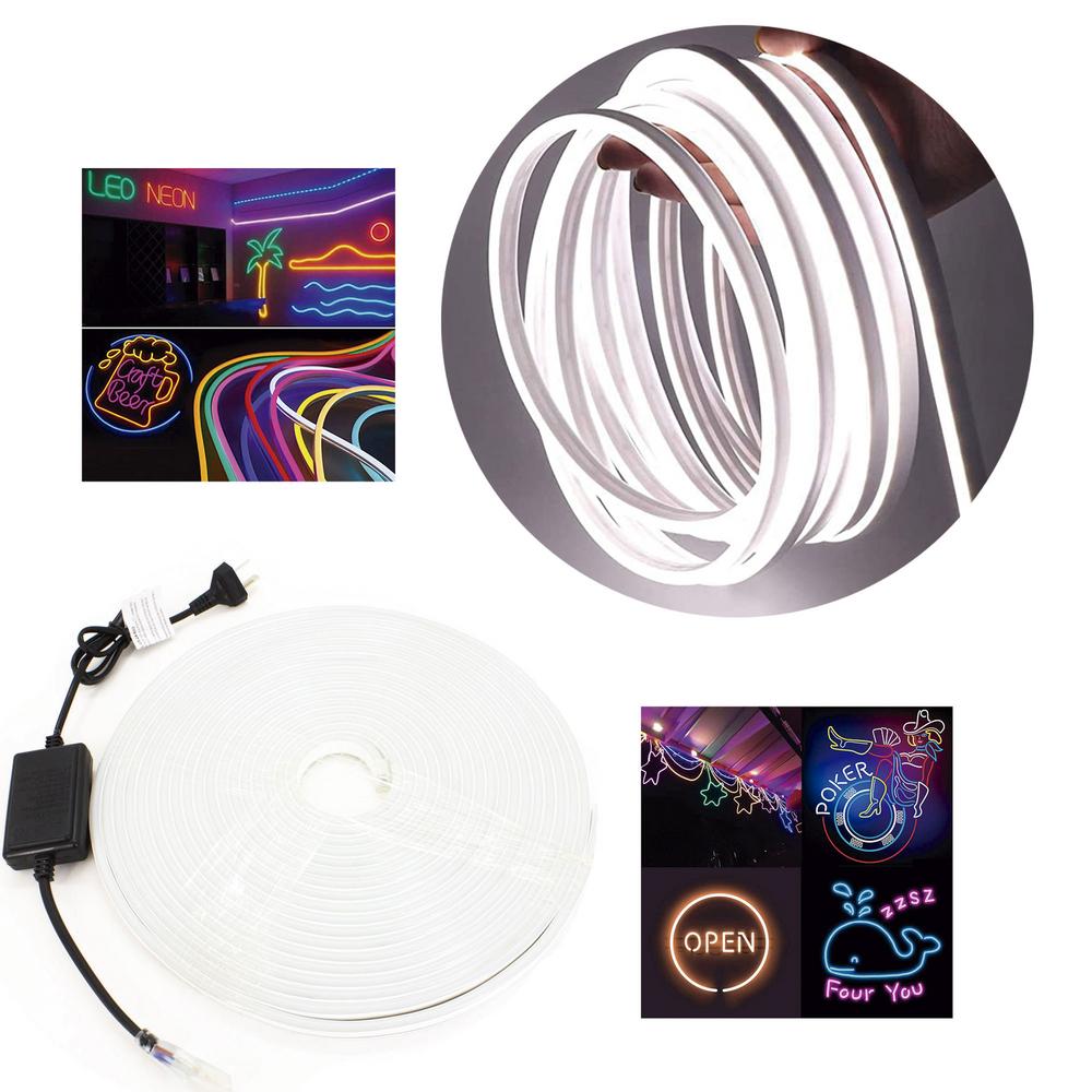 MT08844 TIRA DE LUZ LED NEÓN X 10M BLANCO - KIKIKEN