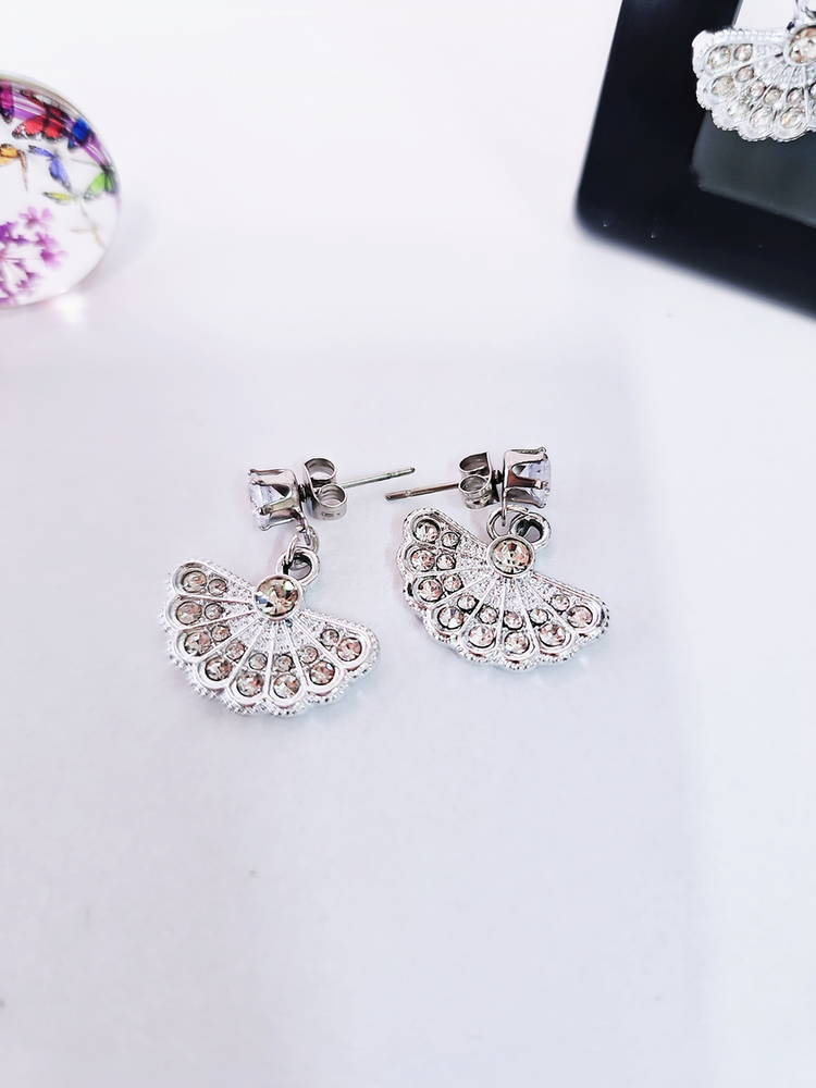 Aros con Strass Blíster x 12 Pares - PLUS MAYORISTA