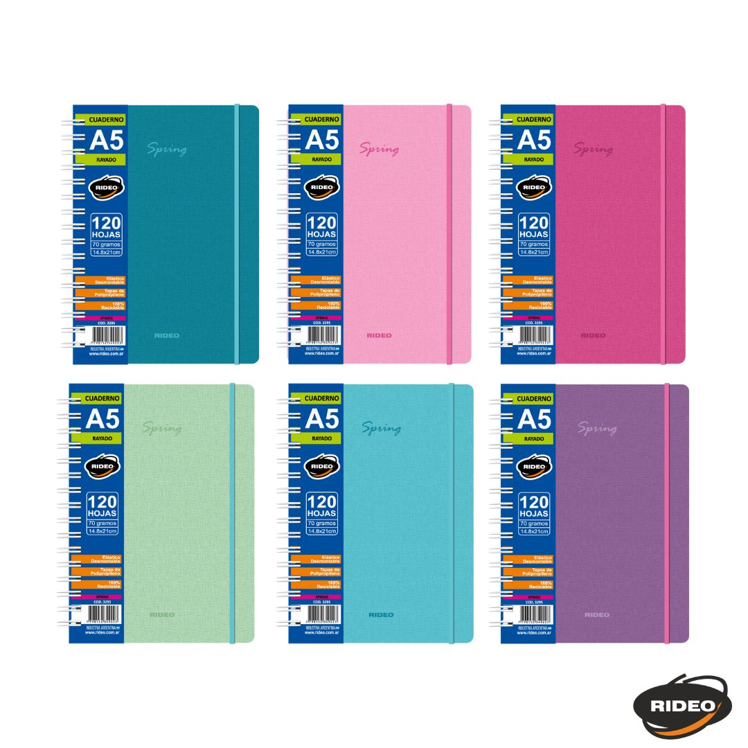 CUADERNO - A5 - SPRING - RIDEO