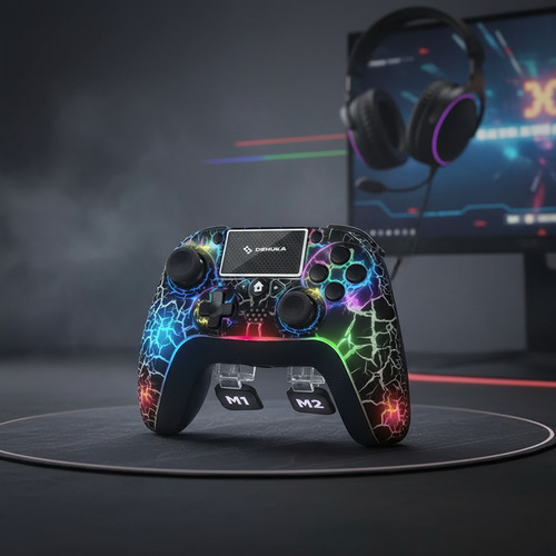 Joystick para Ps4 Color Negro + Control Mando Función Super Turbo + Pc ...