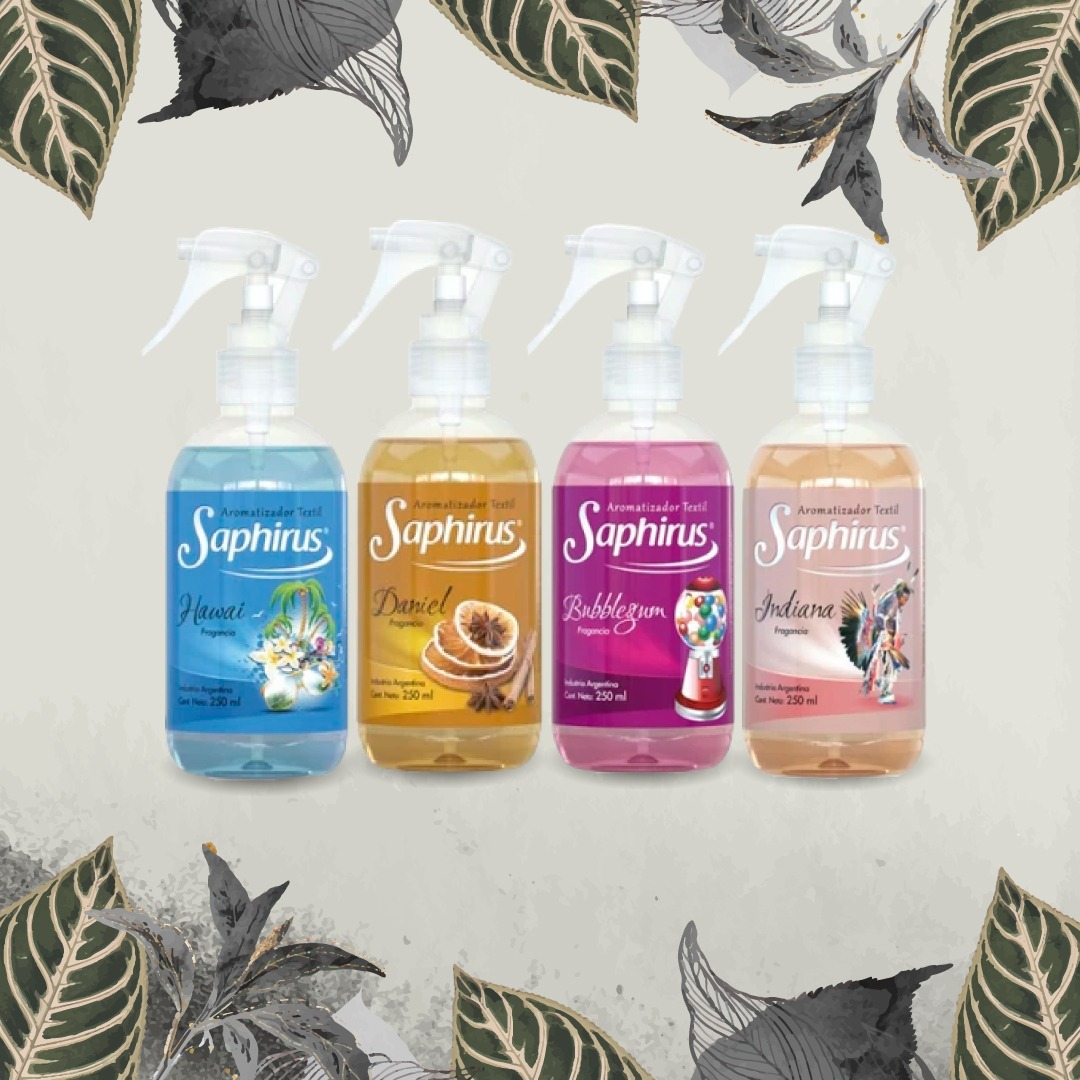 AROMATIZANTE TEXTIL SAPHIRUS 250ML - METRATON SAS