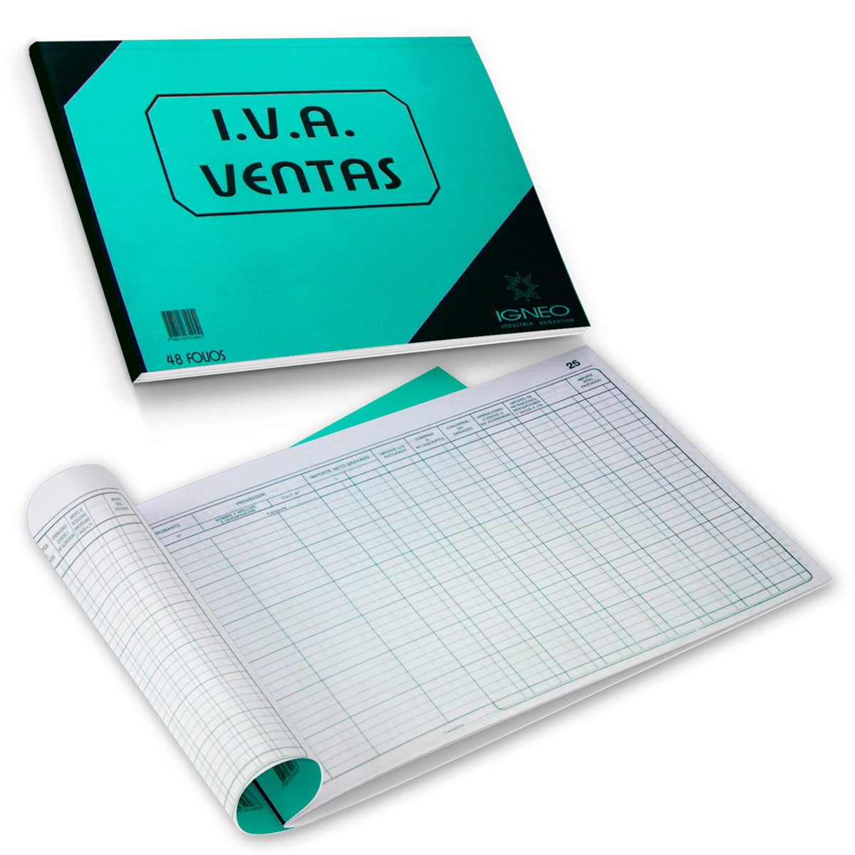 LIBRO IGNEO IVA VENTAS X 48FOL.-0712- - LIBRERIA DE BOLSILLO