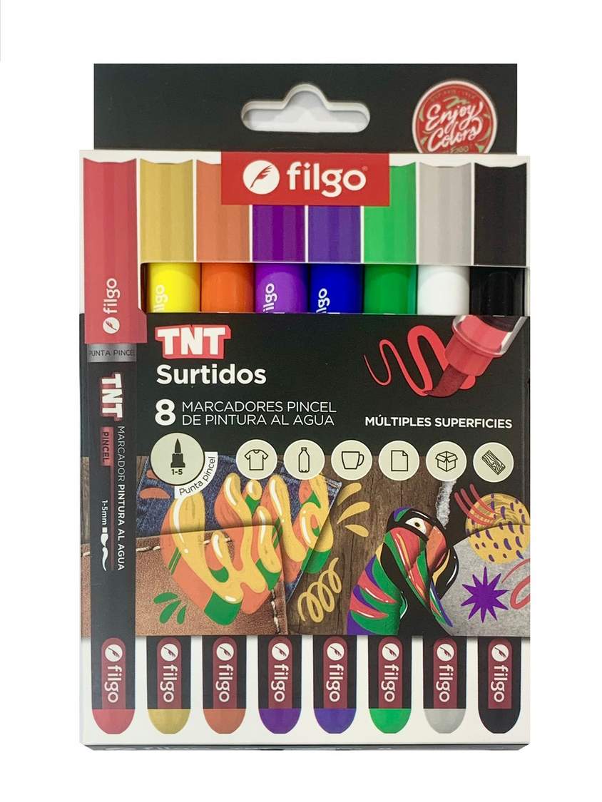 MARCADOR FILGO TNT PINCEL X 8UN SUR.-TNTBSH-E8-SUR- - COMERCIAL SUMA
