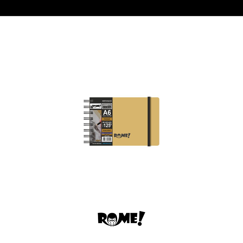 SKETCH BLOCK - A6 - 60 HOJAS KRAFT - 125 G - ROME