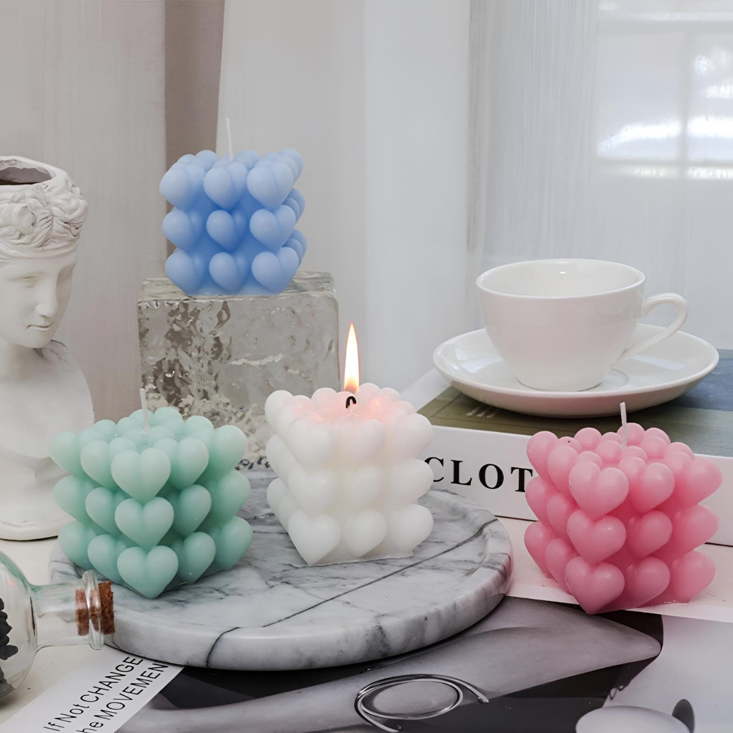 Caja x 12U. Vela Aromática "Corazón" - PLUS MAYORISTA