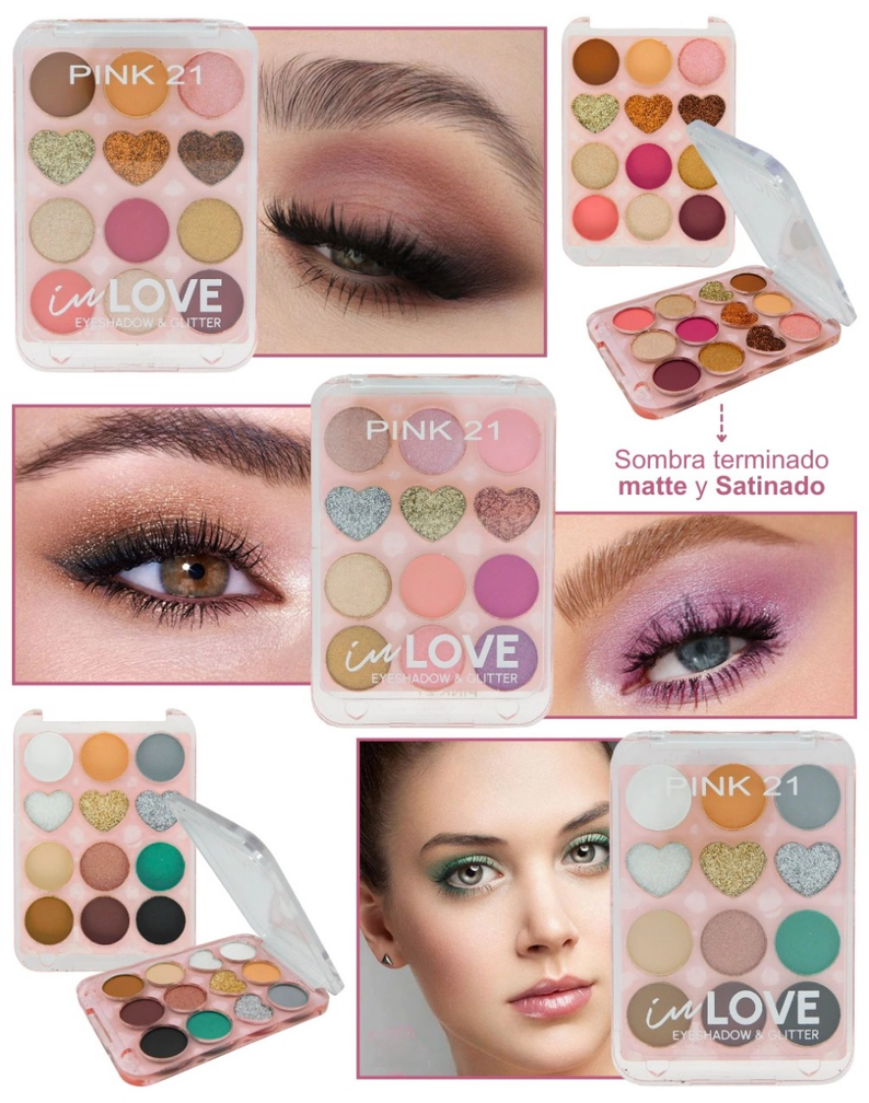 Paleta de Sombras "Pink 21" - PLUS MAYORISTA
