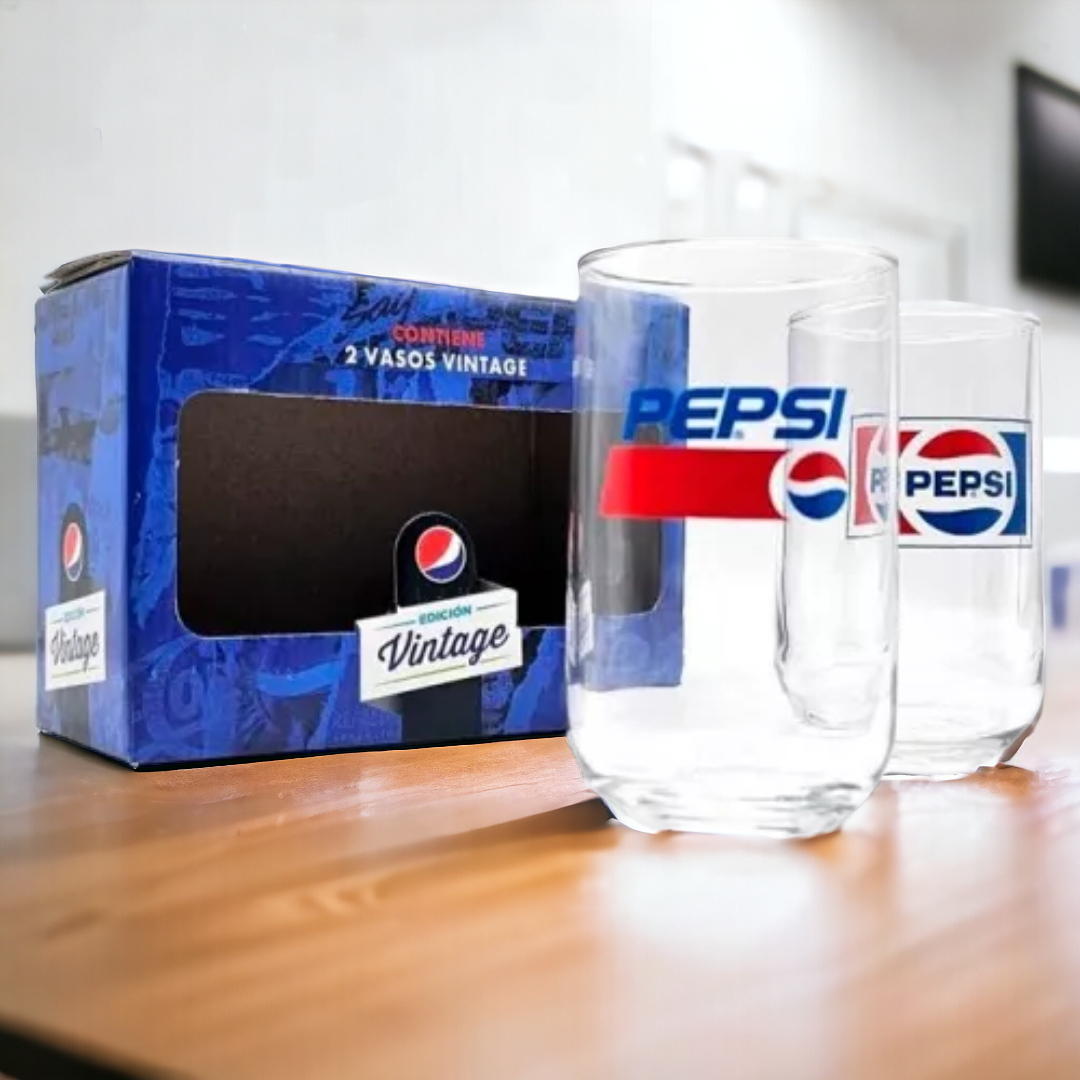 TWO VASOS PEPSI VINTAGE - Mercado de Diseño