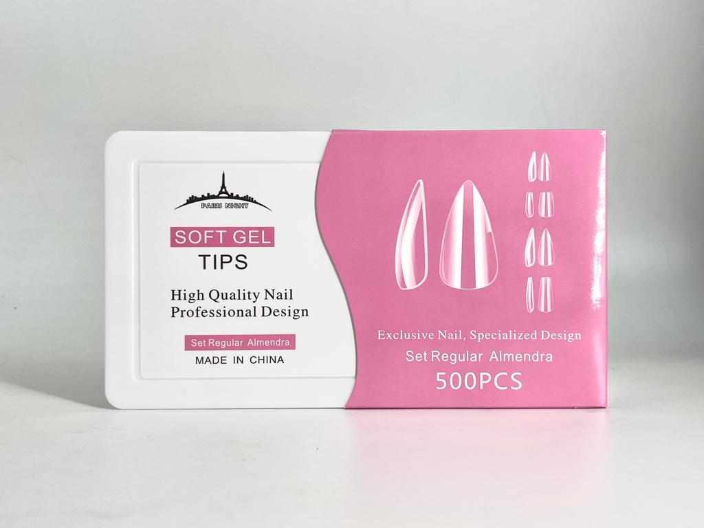 Tips Para Soft Gel Press On Almendra Paris Night x500PCS ...