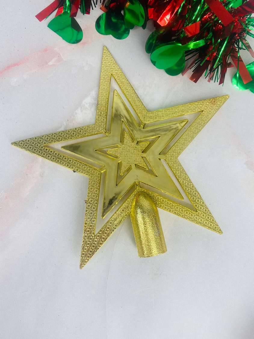 Estrella Punta de Árbol DORADA - Distribuidora Por Mayor