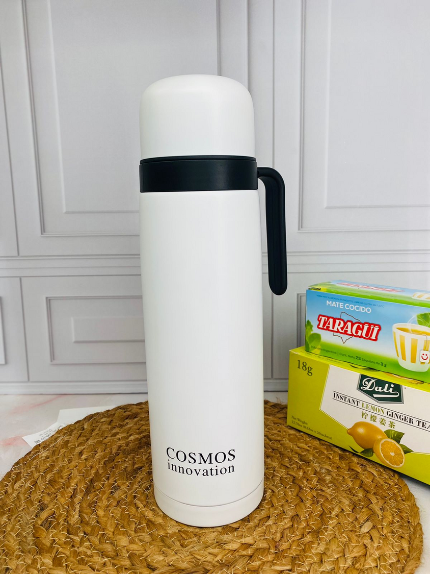 Termo 1 Litro Media Manija/ BLANCO - Distribuidora Por Mayor