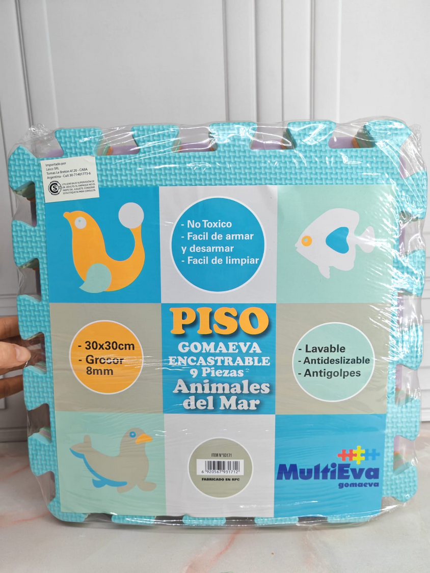 Piso Gomaeva Encastrable 9 Piezas Animales de mar - Multieva ...