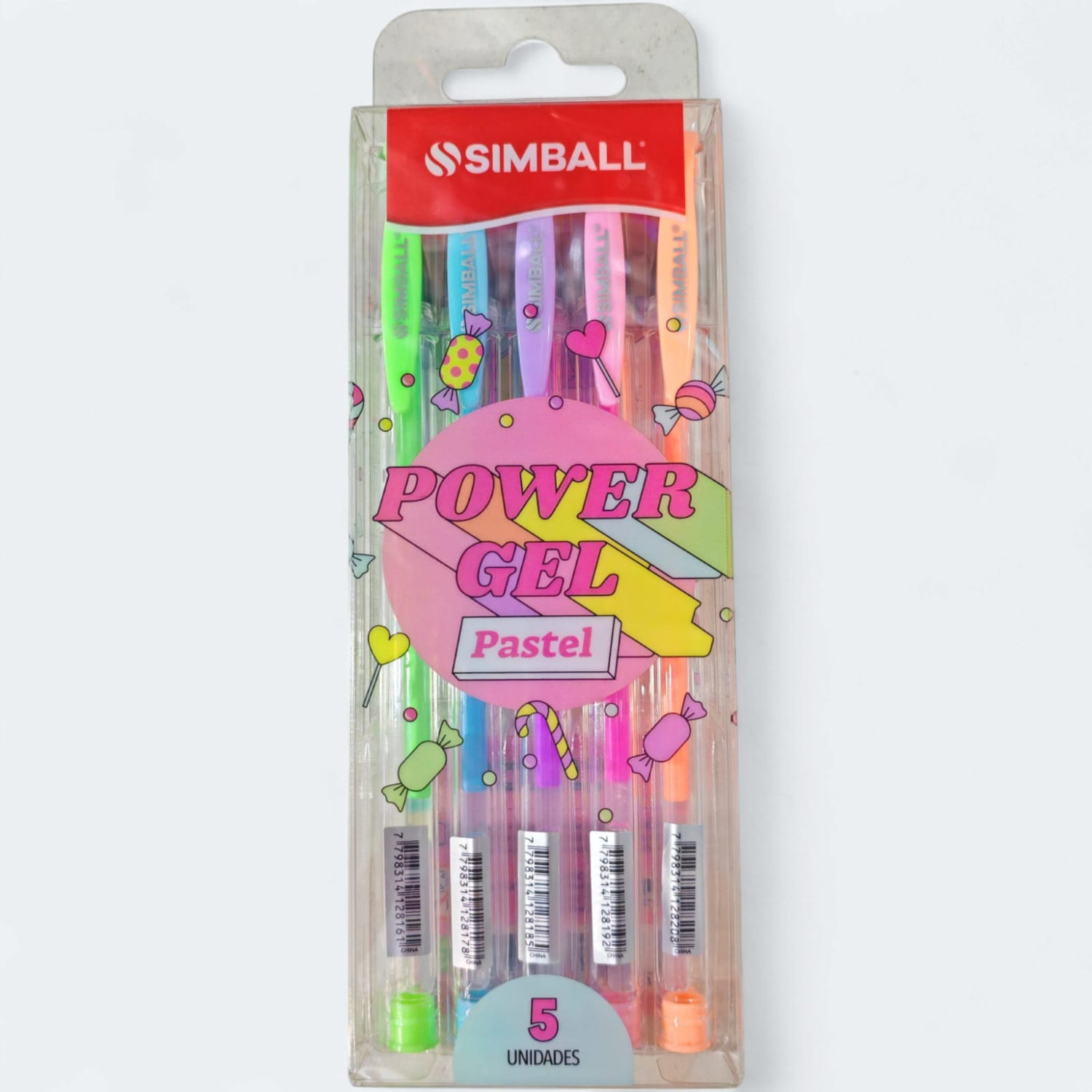 Lapiceras simball 5u color pastel - Distribuidora Por Mayor