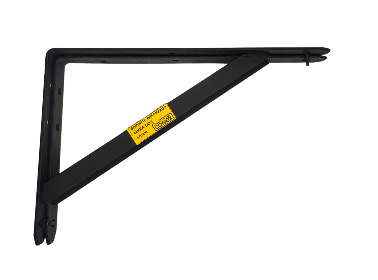 SOPORTE LINEA DOS NEGRO 30CM x par - DISTRIBUIDORA VANTRES