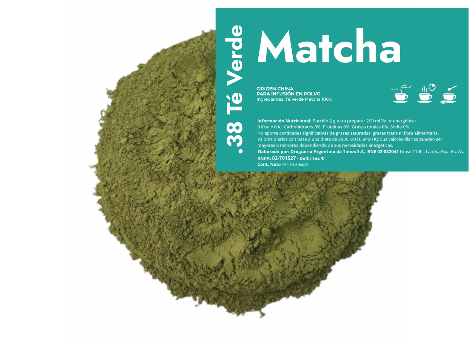 N° 38 - Té Verde Matcha en Polvo x 250 g - TIENDA VIDA + | Portal ...