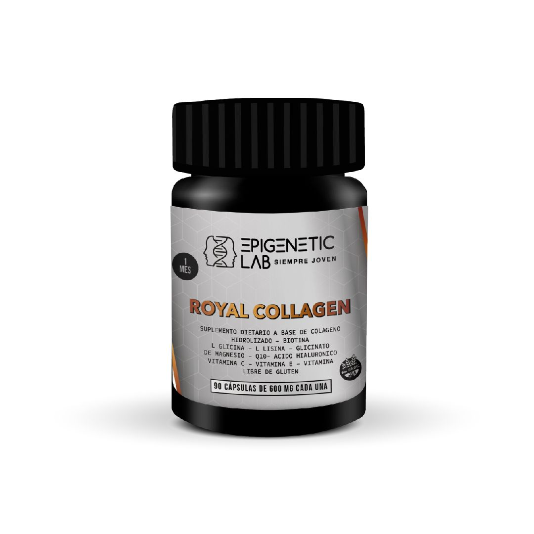 ROYAL COLLAGEN DESARROLLADOR DE COLAGENO X 90 CAPSULAS DE 600 MG SIN TACC - EPIGENETIC LAB ...