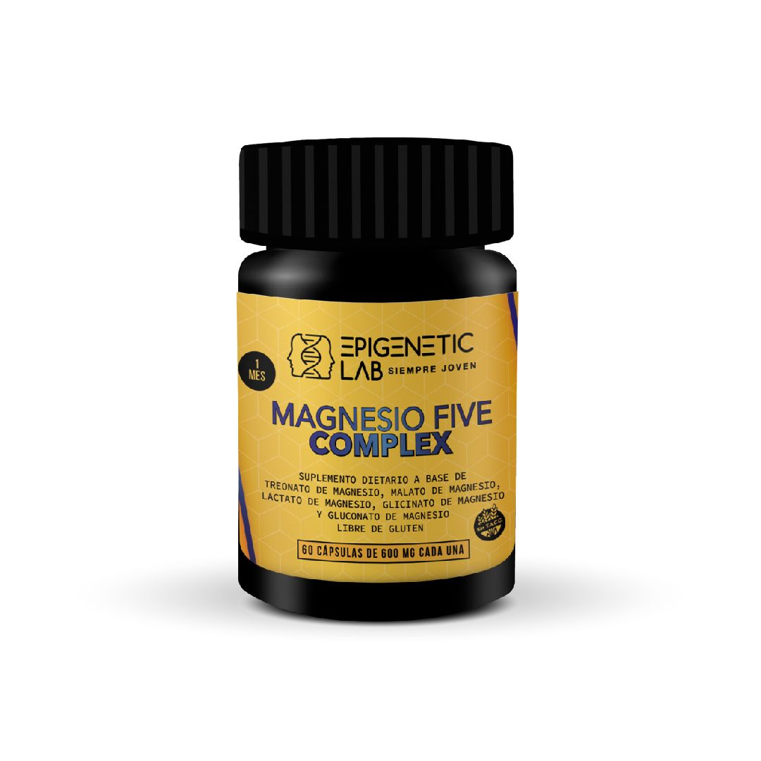 MAGNESIO FIVE COMPLEX X 60 CAPSULAS DE 600 MG SIN TACC - EPIGENETIC LAB MAYORISTAS