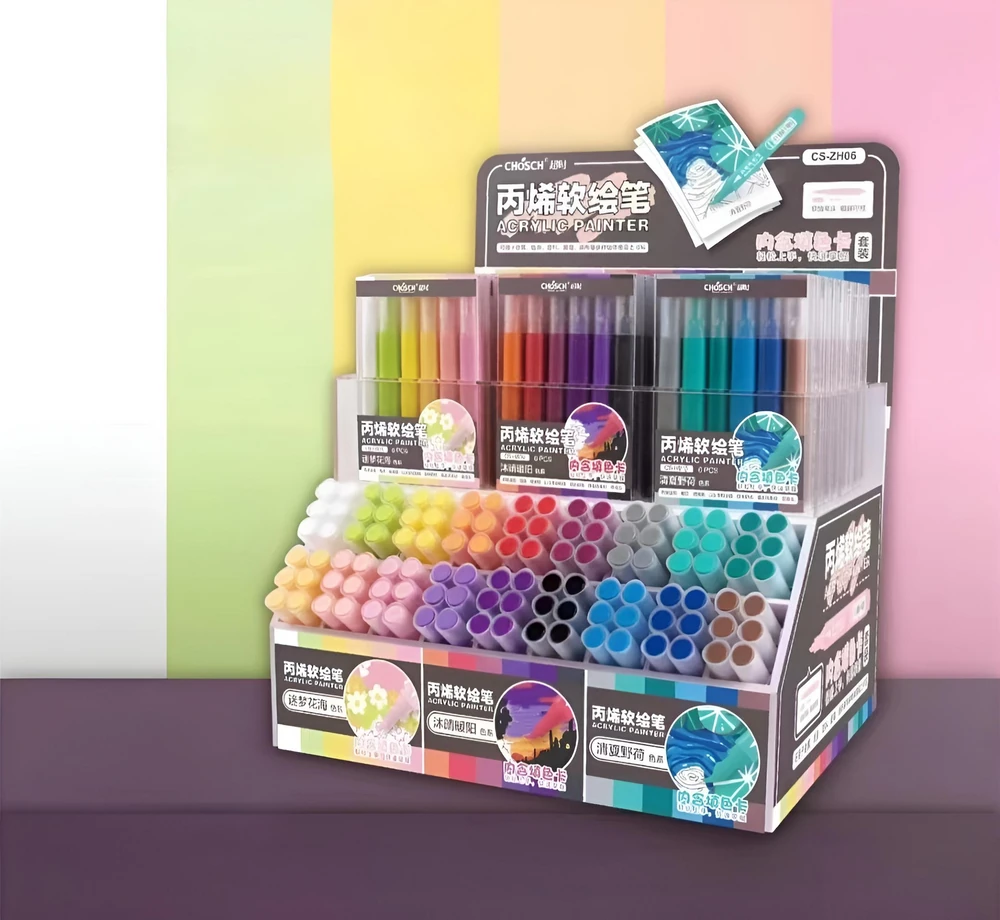 Marcador Pincel Acrílico Chosch Completo 252PCS - Distribuidora Por Mayor